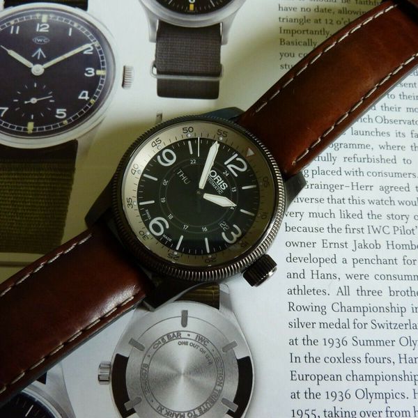 Oris Big Crown Timer 7660-42 Automatic Pilots Watch Superb Grey PVD ...