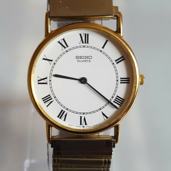 VINTAGE SEIKO 5Y30-7000 18K GOLD PLATED/STAINLESS STEEL QUARTZ MEN'S WATCH. | WatchCharts