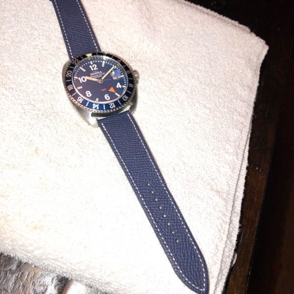 Shinola 44mm Stainless Steel Rambler GMT Blue Dial/Blue Bezel Watch ...