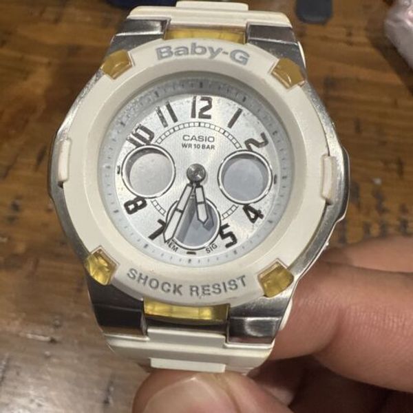 Casio Baby-G 5216 BGA-142 Women White Watch Needs New Battery ...