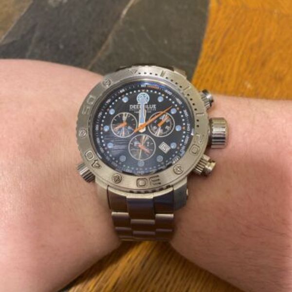 Deep Blue Juggernaut 1000 Diver Chronograph Stainless Watch! PARTS ONLY ...