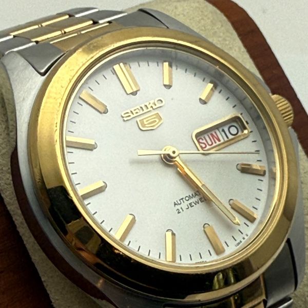 SEIKO 5 Automatic Men's Watch SNKK94K1 7S26-03T0 â Two-Tone Stainless ...