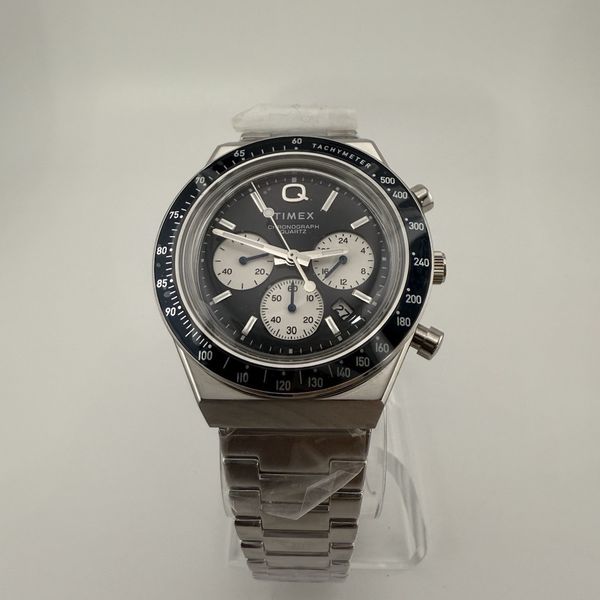 Timex Q Timex Chronograph Quartz Blue Dial Men's Watch TW2W51600 ...