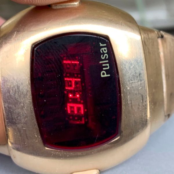 Pulsar Time Computer P3 Gold Plated Works Perfectly $300 Paypal ...