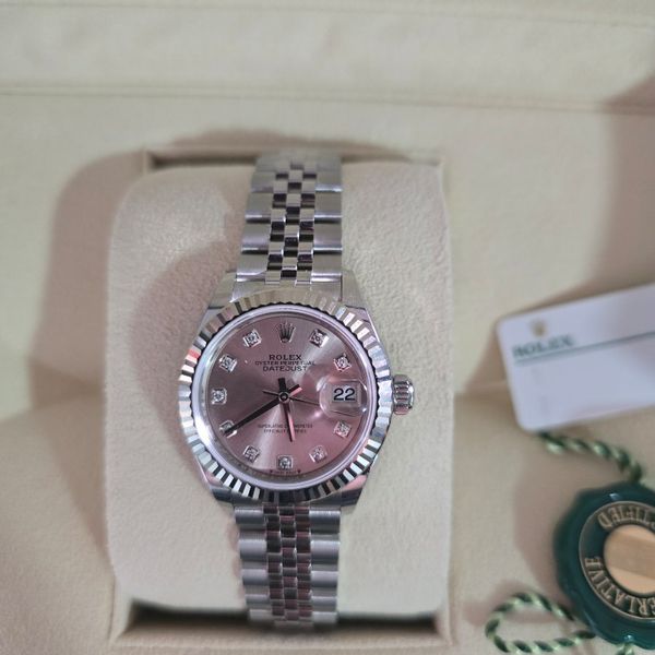 28mm Rolex Datejust pink dial | WatchCharts Marketplace