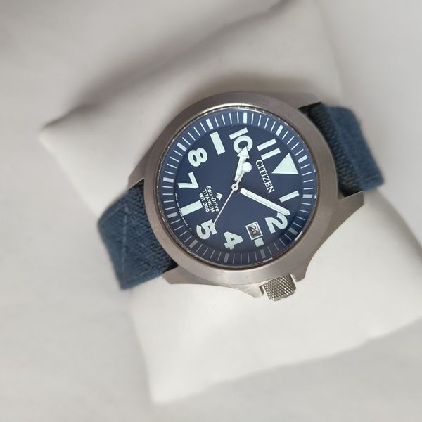 Citizen Promaster Eco-Drive Super Titanium Sapphire 300M Blue BN0118 ...