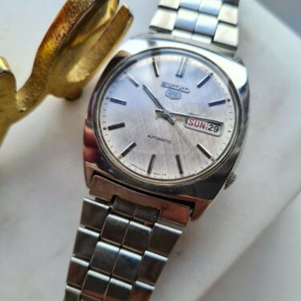 Vintage 1980 Grey SEIKO 5 6309-716A Men's Automatic Wristwatch 80s ...