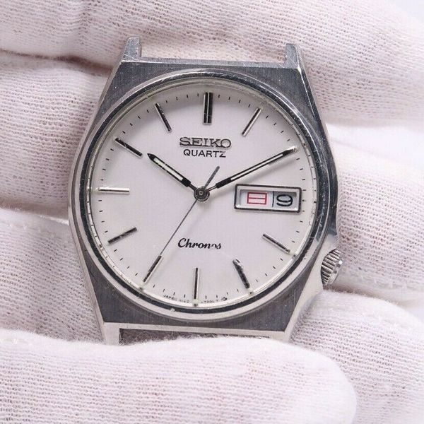 Vintage SEIKO QUARTZ CHRONOS 8123-7130 FOR PARTS OR REPAIR Watch JAPAN ...