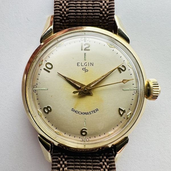 ELGIN Shockmaster Mens Vintage Watch Caliber 629 Running 17 Jewels No ...