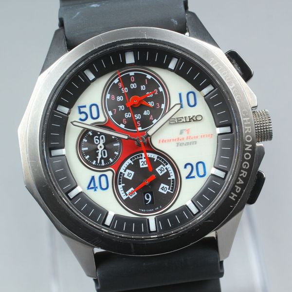[Exc+5] Seiko F1 Honda Racing Team Chronograph Limited Edition QZ Men's ...