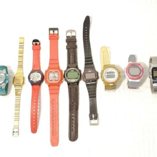 Mix Lot 9 Timex Casio Digital Watches Chronograph Alarm Sport Men's ...