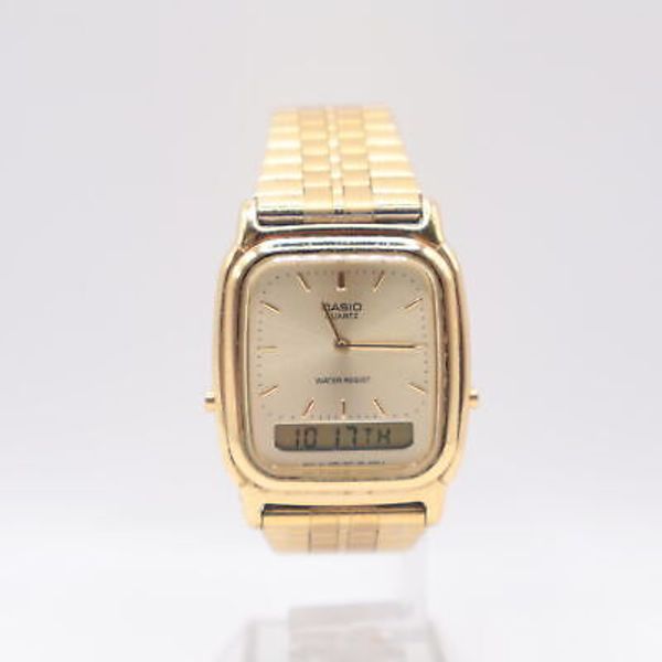 Casio Quartz Gold-Toned Watch with Digital Display | WatchCharts ...