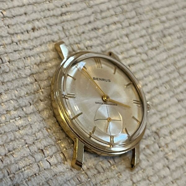 Benrus watch vintage, gold, runs, 32.4mm | WatchCharts Marketplace