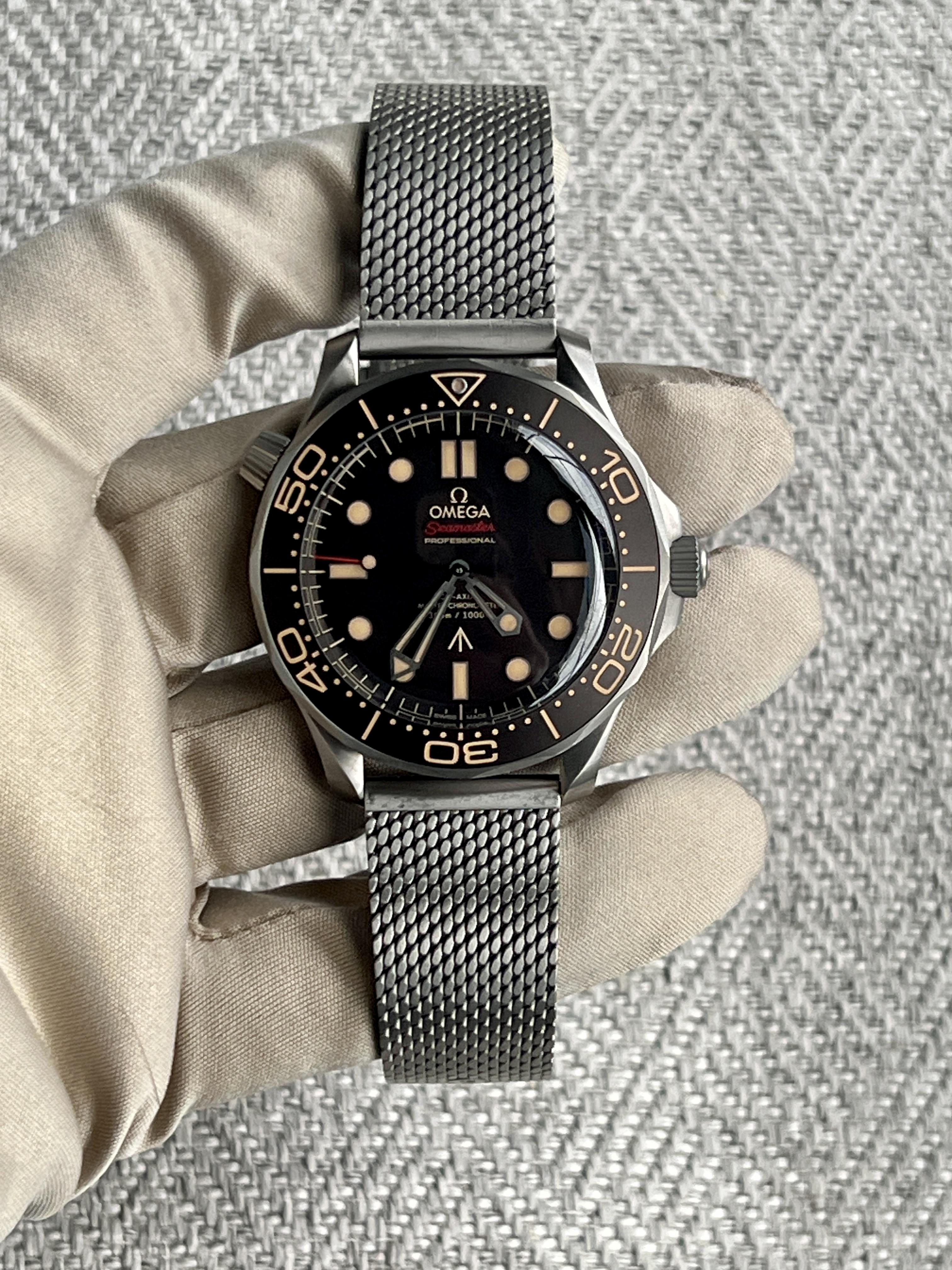 2023 Omega Seamaster James Bond No Time To Die Titanium Bracelet Complete Set | WatchCharts ...