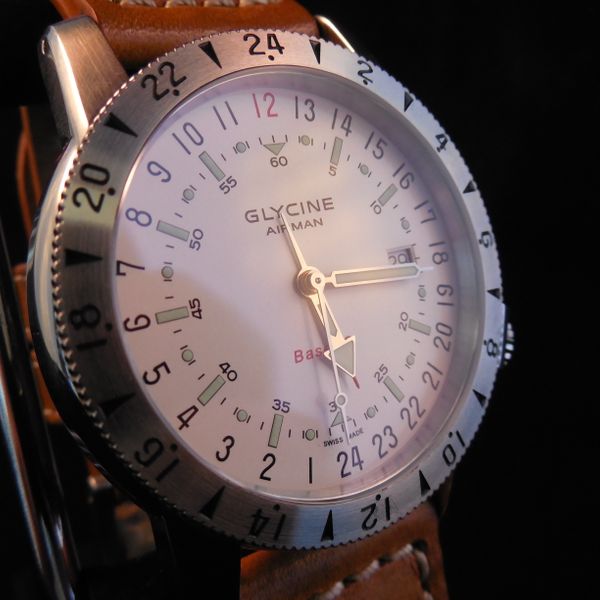 FS Glycine Airman base 22 purist dial excellent condition full kit ...