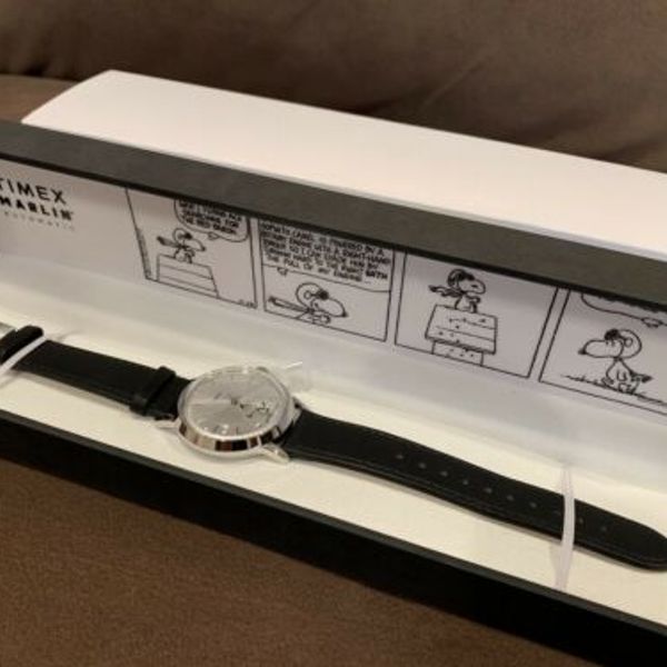 Brand New TIMEX x SNOOPY MARLIN - Automatic Watch Peanuts 40mm Leather ...