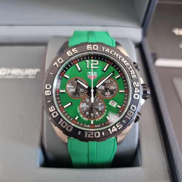 TAG Heuer Formula 1 Quartz Chronograph Watch CAZ101AP.FT8056 Green Dial ...