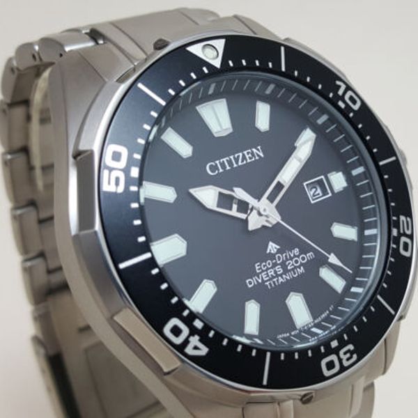 CITIZEN ECO DRIVE PROMASTER TITANIUM SCUBA DIVER 200m BN0200-81E ...