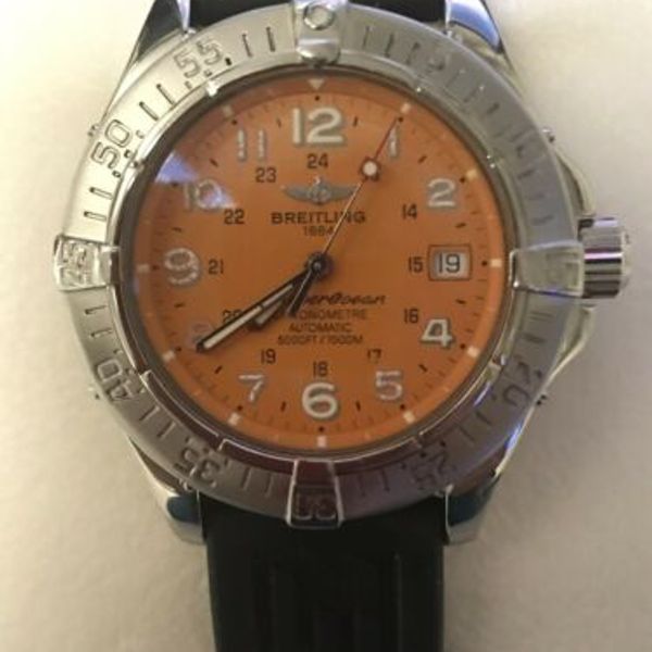 Breitling Superocean A17360 Orange Dial 42mm - Excellent Condition ...