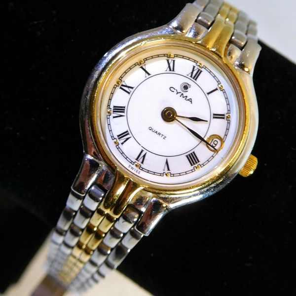 CYMA Women's Stainless Steel & GOLD Quartz Wrist Watch | WatchCharts ...