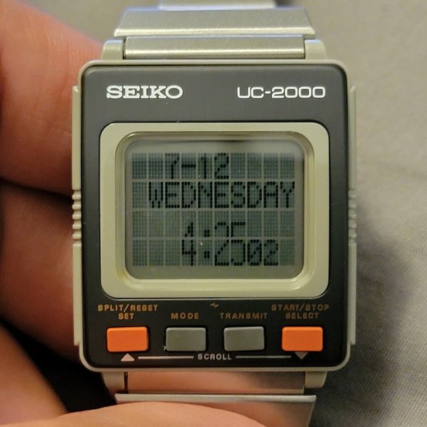 Rare Vintage Seiko UC-2000 LCD Digital BASIC Computer Men's Watch (New ...