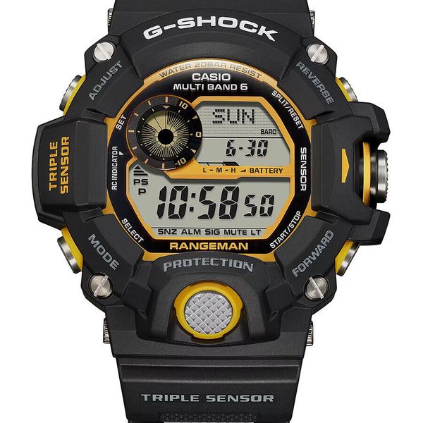 NEW Casio G-Shock RANGEMAN YELLOW ACCENT Altimeter Barometer Mens Watch ...
