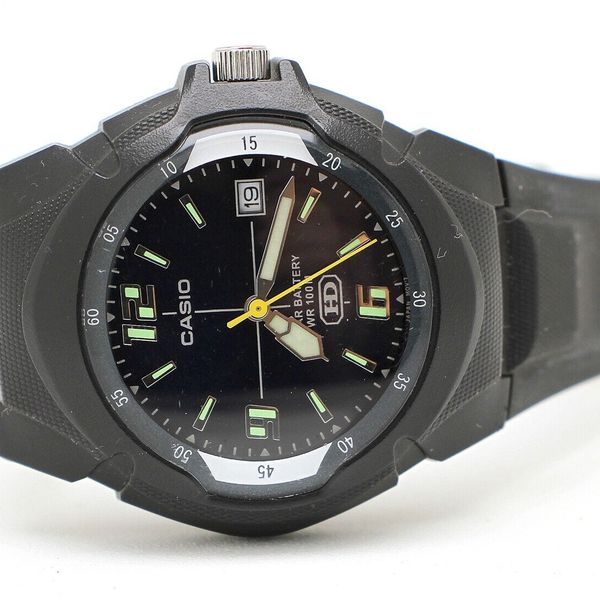 CASIO MW-600 Analog 100 Meter Water Resistance Black Resin Men's Watch ...