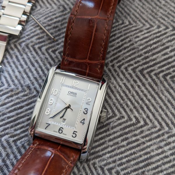 [WTS] Oris Rectangular Date full kit with Delugs alligator strap $800 | WatchCharts Marketplace