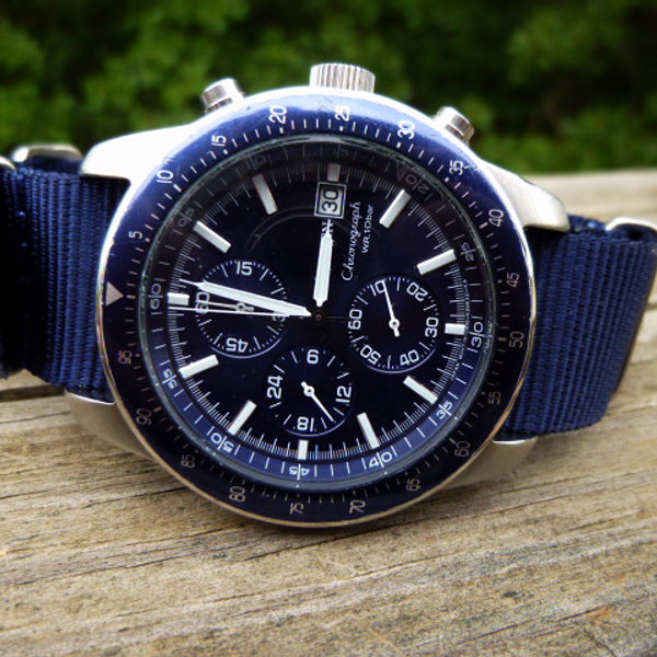FS: Citizen Alterna VO10-5984 - Navy Blue Homage Speedmaster Quartz ...