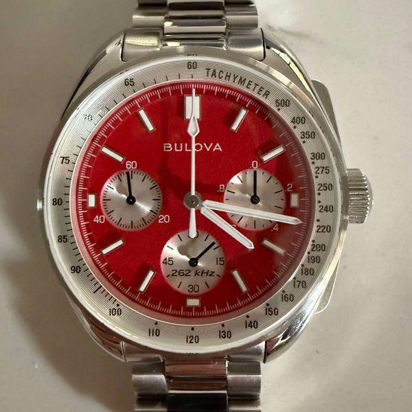 Bulova Mini Lunar Pilot Blood Moon Edition Chronograph Watch 96K115 ...