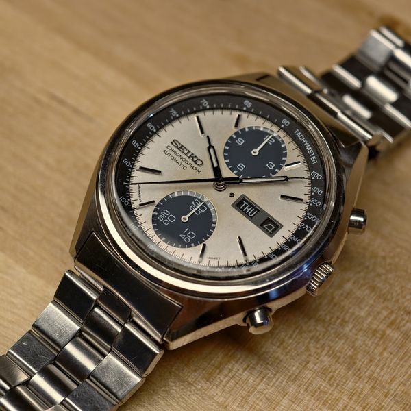 Seiko 6138-8021 Speed Timer Panda Automatic Chronograph Men's ...