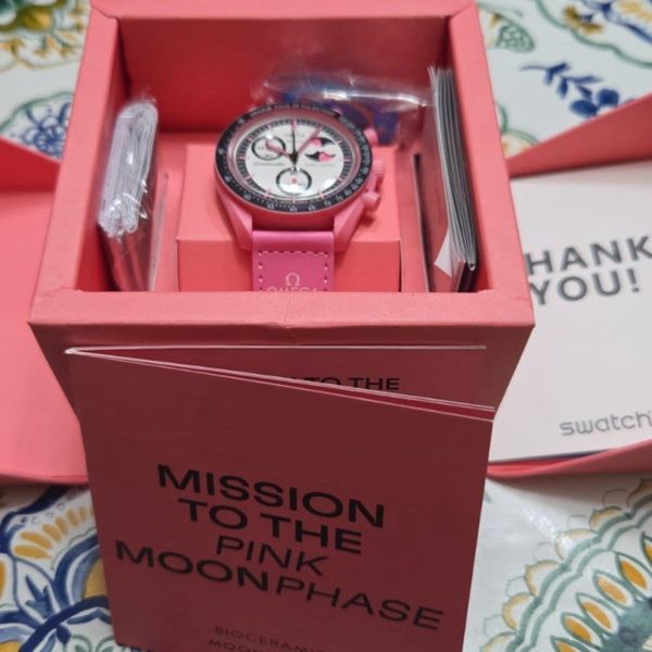 OROLOGIO OMEGA x SWATCH MOONSWATCH MISSION TO THE PINK MOONPHASE ...