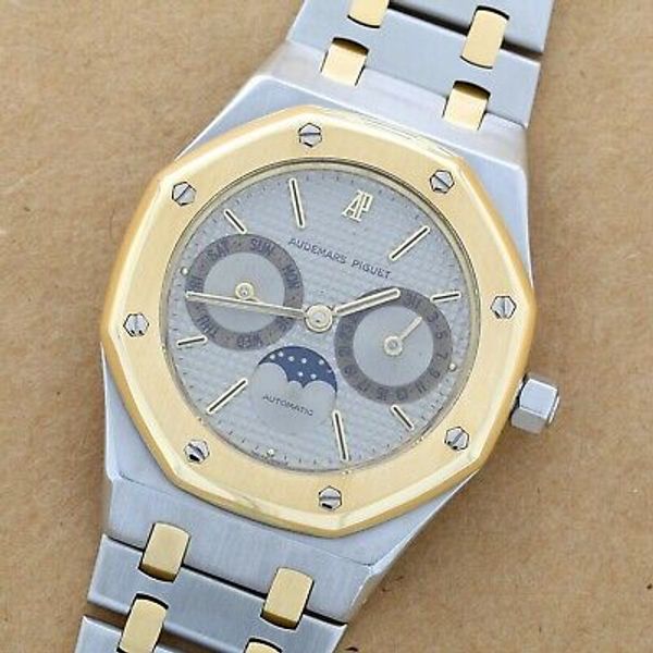 Audemars Piguet Royal Oak Watch 18K & Steel Moon Phase Ref. 25594 Cal ...