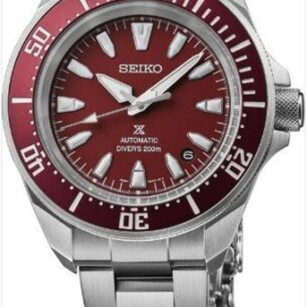 Seiko Prospex 42mm Samurai Automatic Diver with Red Dial SRPL11 ...