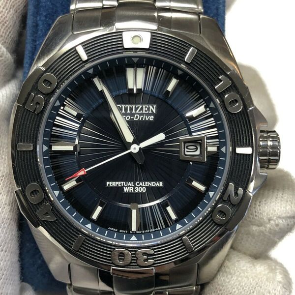 Citizen Eco-Drive Signature Courageous BL1258-53L Blue Dial Watch ...