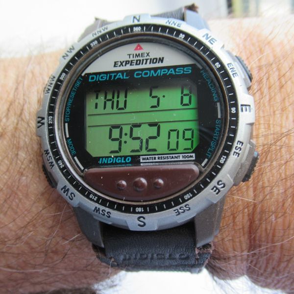 Vintage! Timex Expedition T77862 Men's Digital Compass Watch Indiglo ...