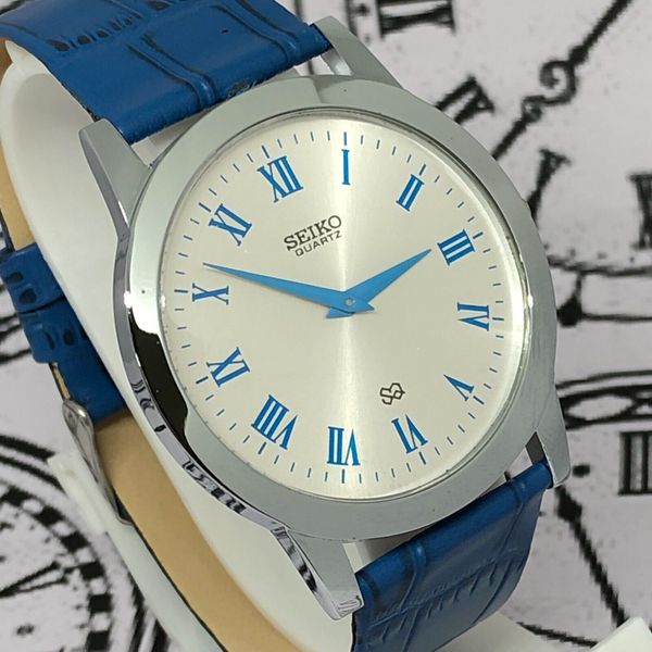 Seiko Tank SQ Quartz Stainless Steel Case Wrist Watch Working Silver ...