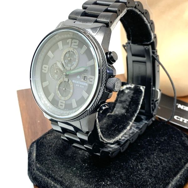 Citizen Men's Watch CA0295-58E Nighthawk Eco Drive Chronograph Black ...