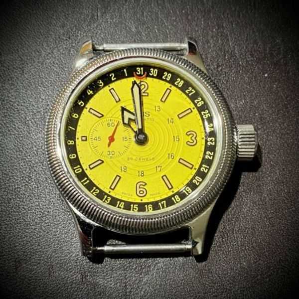 Oris Big Crown Yellow Dial 1990's 27 stone Ref.7487 Automatic winding ...