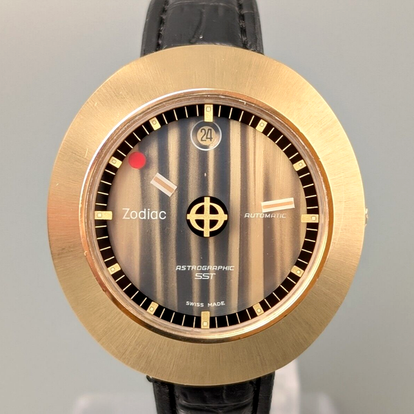 Zodiac Astrographic SST Mystery Dial Gold Automatic Men's Watch Vintage ...