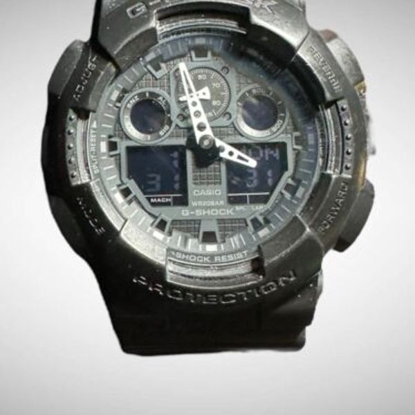 Casio G-Shock GA-100 5081 Gray /Black Analog / Digital New Battery ...