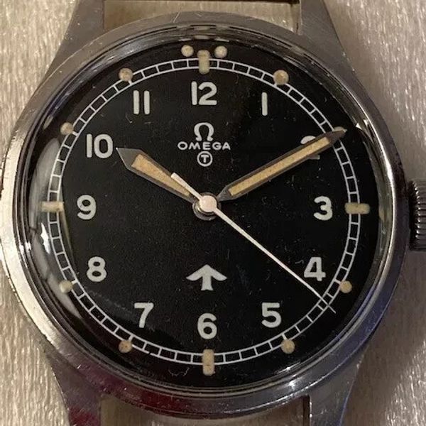 Omega Fat Arrow RAF 1953 pilots watch 6b/542 | WatchCharts Marketplace