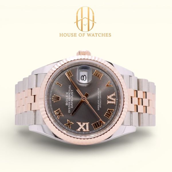 Brand New January 2026 Rolex Datejust 36 Slate Grey VI IX Diamond ...
