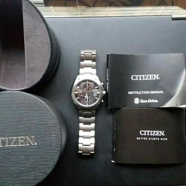 Men's Citizen Eco Drive Watch Titanium Sapphire WR100 B612-S101374-EY ...