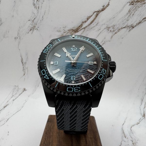 Brand New Modified Seiko Automatic Watch Blue Sea Master Dive Style ...