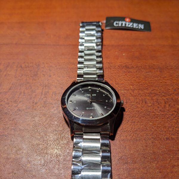 citizen quartz mens watch Silver Color Made in Japan | WatchCharts ...
