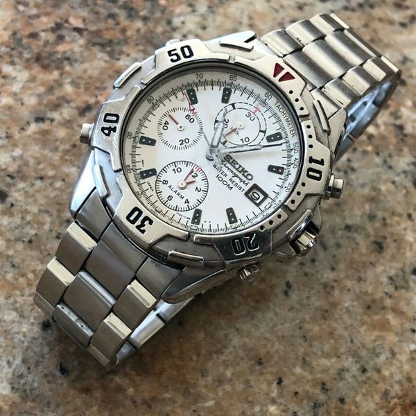 Vintage Seiko Men's Watch Chronograph - Alarm - Tachymeter - 7T32-7F69 ...