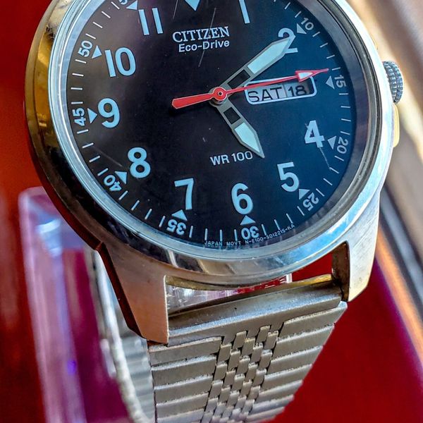 Citizen Mens Field Watch Eco-drive WR 100 Day-Date Great Working ...