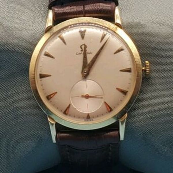 MENS 14K SOLID GOLD OMEGA MANUAL WIND WRISTWATCH CAL.510 | WatchCharts