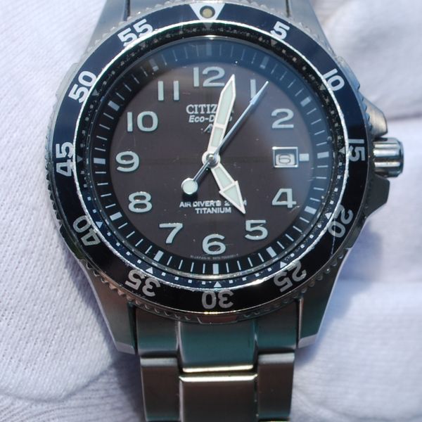 VERY RARE Citizen Eco Drive Air Diver's Titanium Watch - Promaster JDM Model PMX56-2811 ...